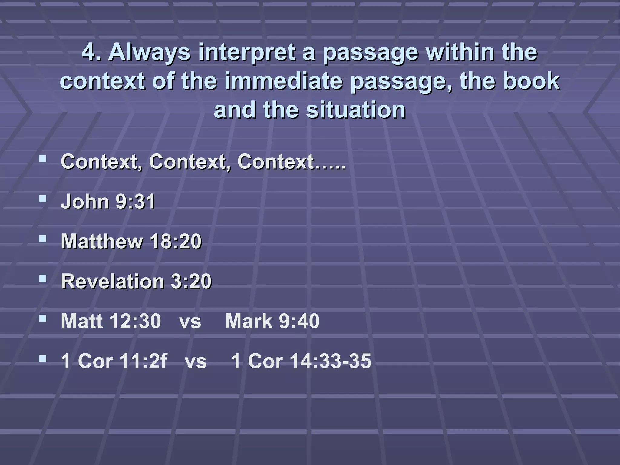 Class on Hermeneutics: How to Interpret the Bible | PPT
