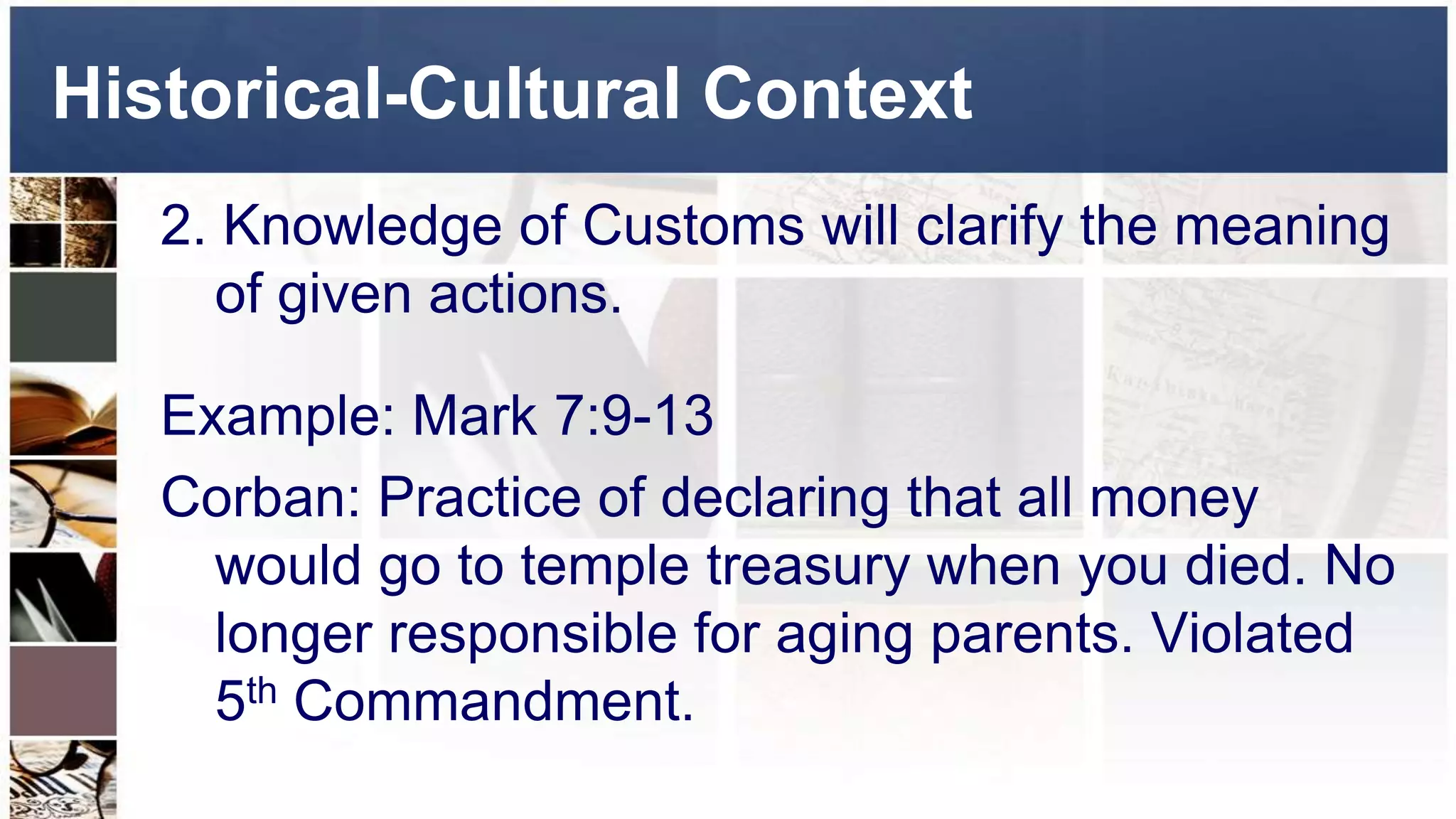 Hermeneutics lesson 2 background studies | PPTX