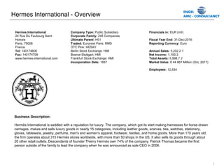 Hermes International Half Year Results 2017 | PDF
