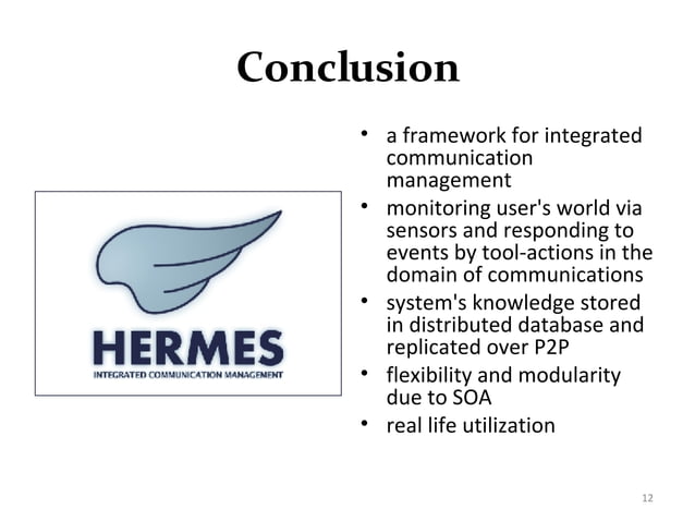 Master Thesis Presentation 1 : Hermes - Integrated Communication Management | PPT | Computer ...