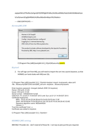 Hermes jms ibmmq-ssl-channel-release1 | PDF