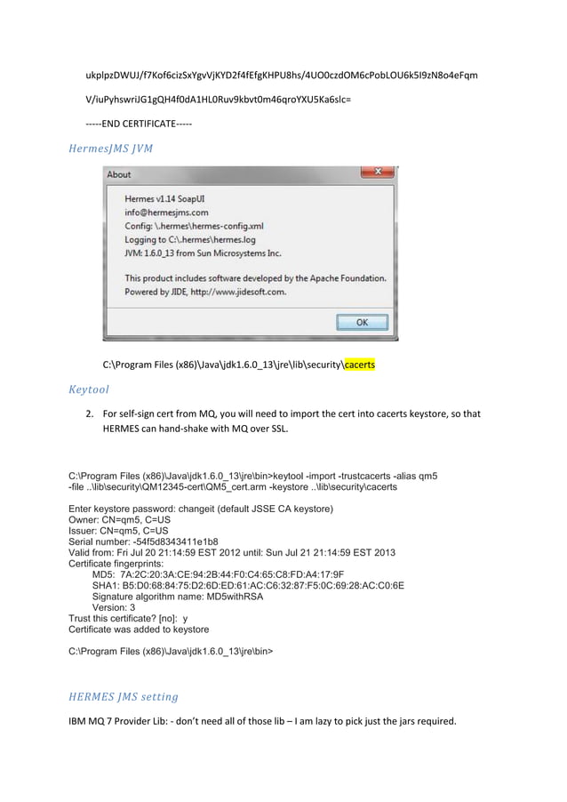 Hermes jms ibmmq-ssl-channel-release1 | PDF