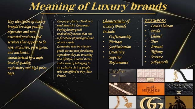 Ppt is about luxury brands and their competitors comparison | PPT