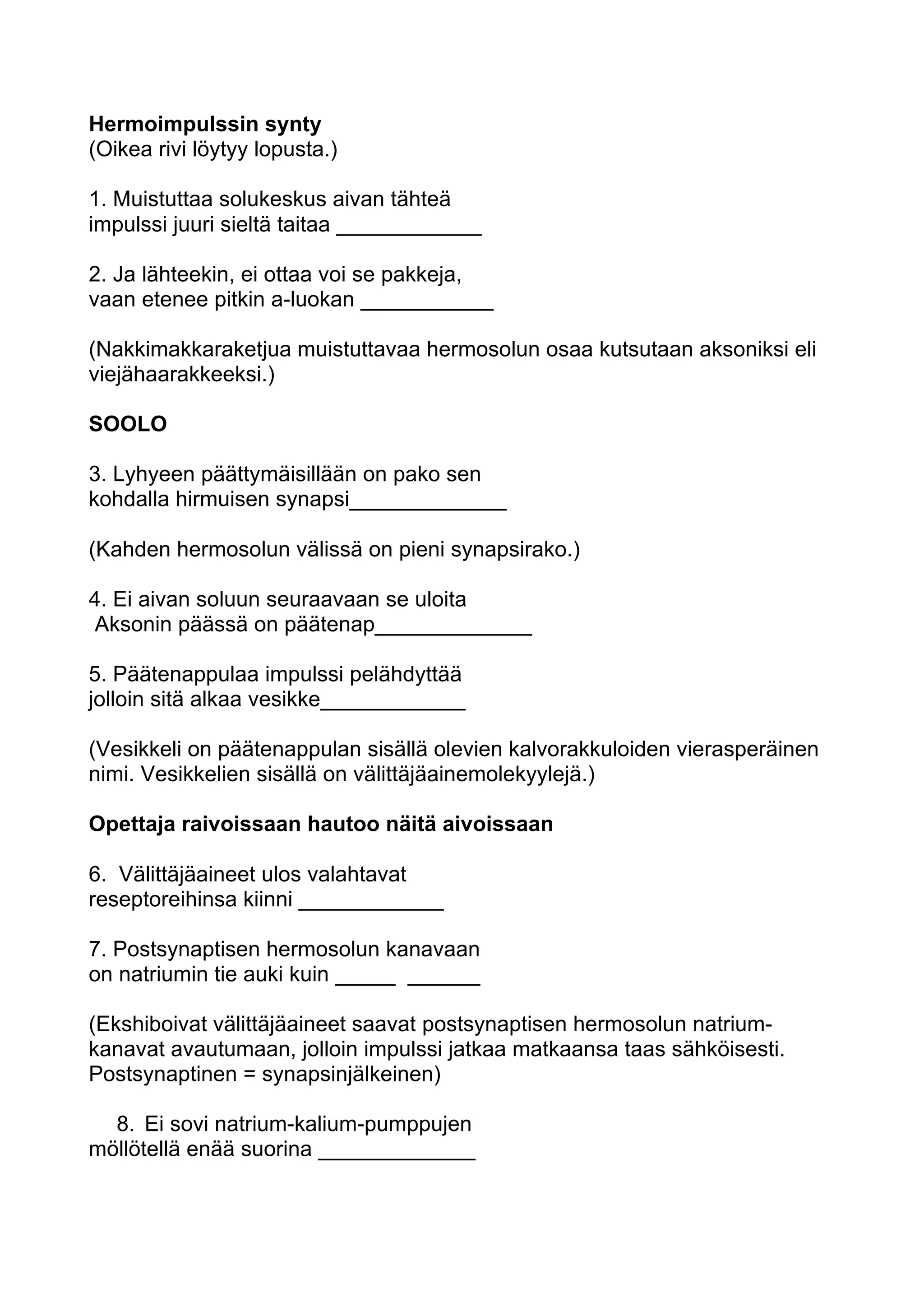 BI4 Hermoimpulssin synty | PDF