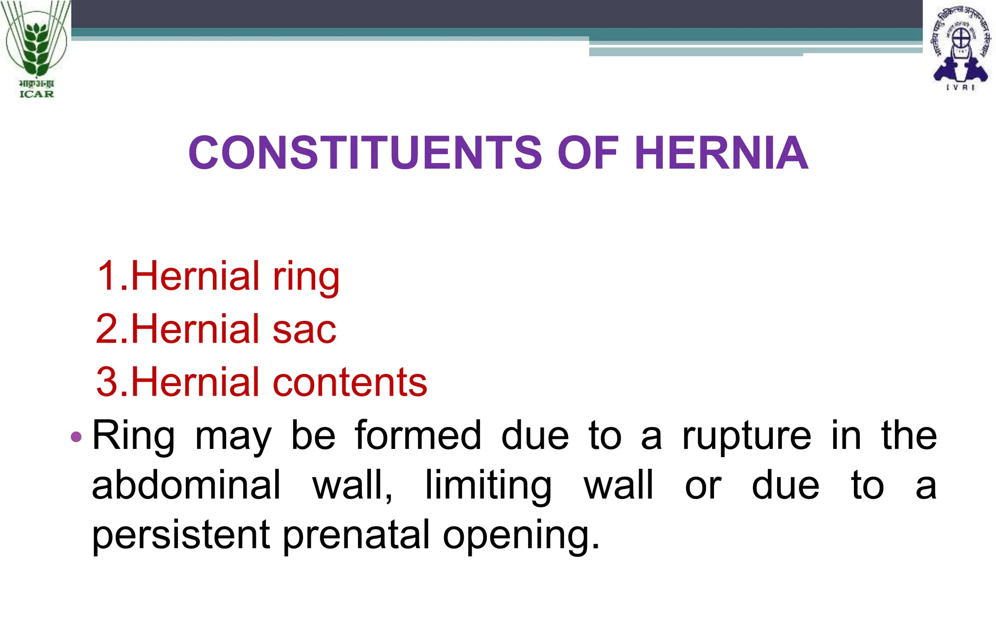 HERNIA ppt of different animal including dog cat cattle buffalo | PPTX