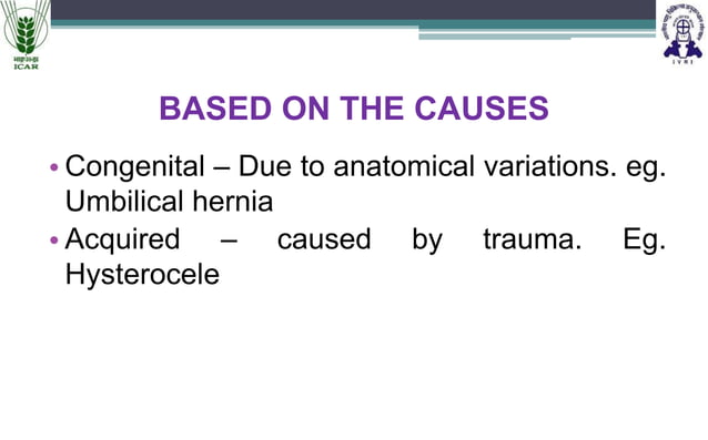 HERNIA ppt of different animal including dog cat cattle buffalo | PPTX ...