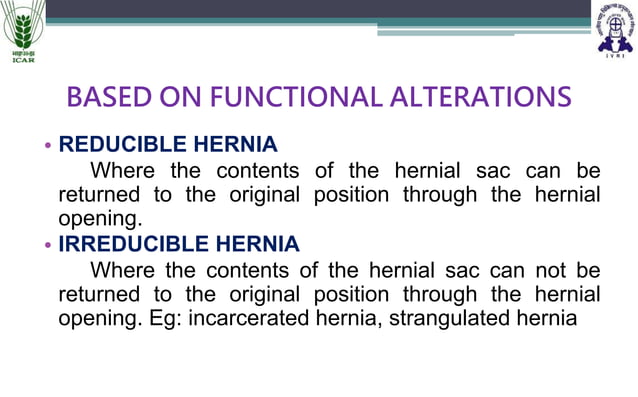 HERNIA ppt of different animal including dog cat cattle buffalo | PPTX ...