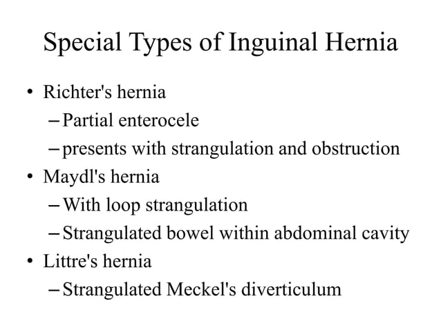Hernia; Classification Of Hernias in different forms.ppt