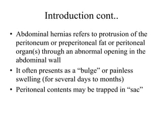 Hernia; Classification Of Hernias in different forms.ppt