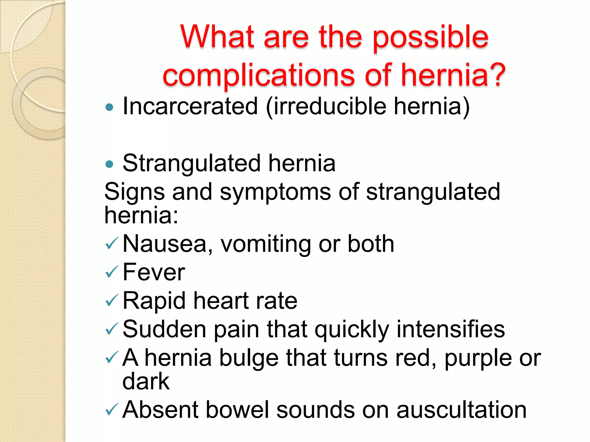 Hernia and herniorrhaphy | PPTX