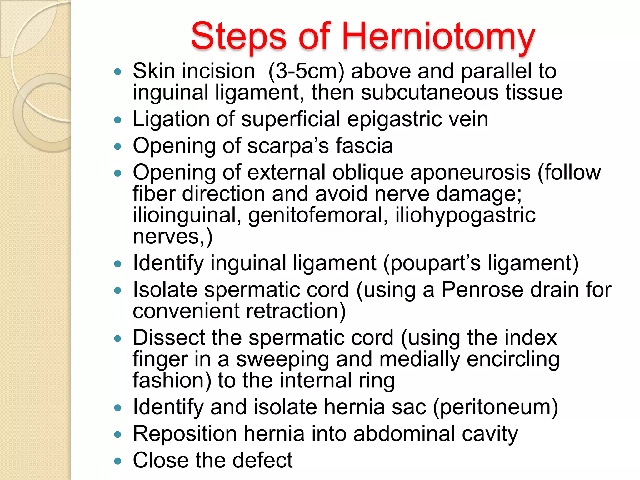 Hernia and herniorrhaphy | PPTX