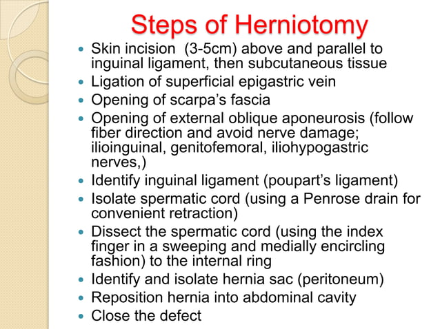 Hernia and herniorrhaphy | PPTX | Digestive Disorders | Diseases and ...