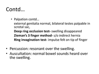 Inguinal Hernia case presentation | PPTX