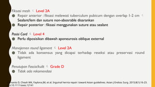 Hernia inguinalis lateralis dan teknik operasi pada hernia | PPTX