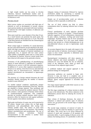 Hernia mesh infection: a surgical disaster | PDF
