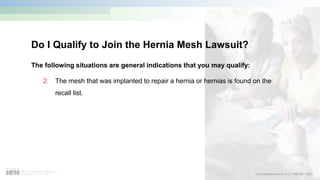 Hernia Mesh Lawsuit in Canada: Presentation | PDF