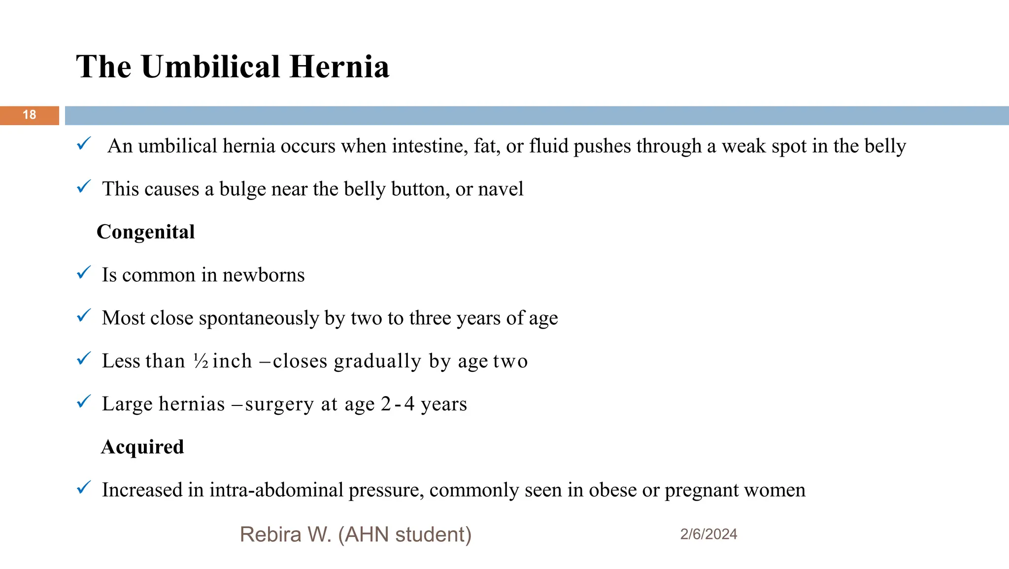 Hernia Presentation by Rebira Workineh pptx | PPTX