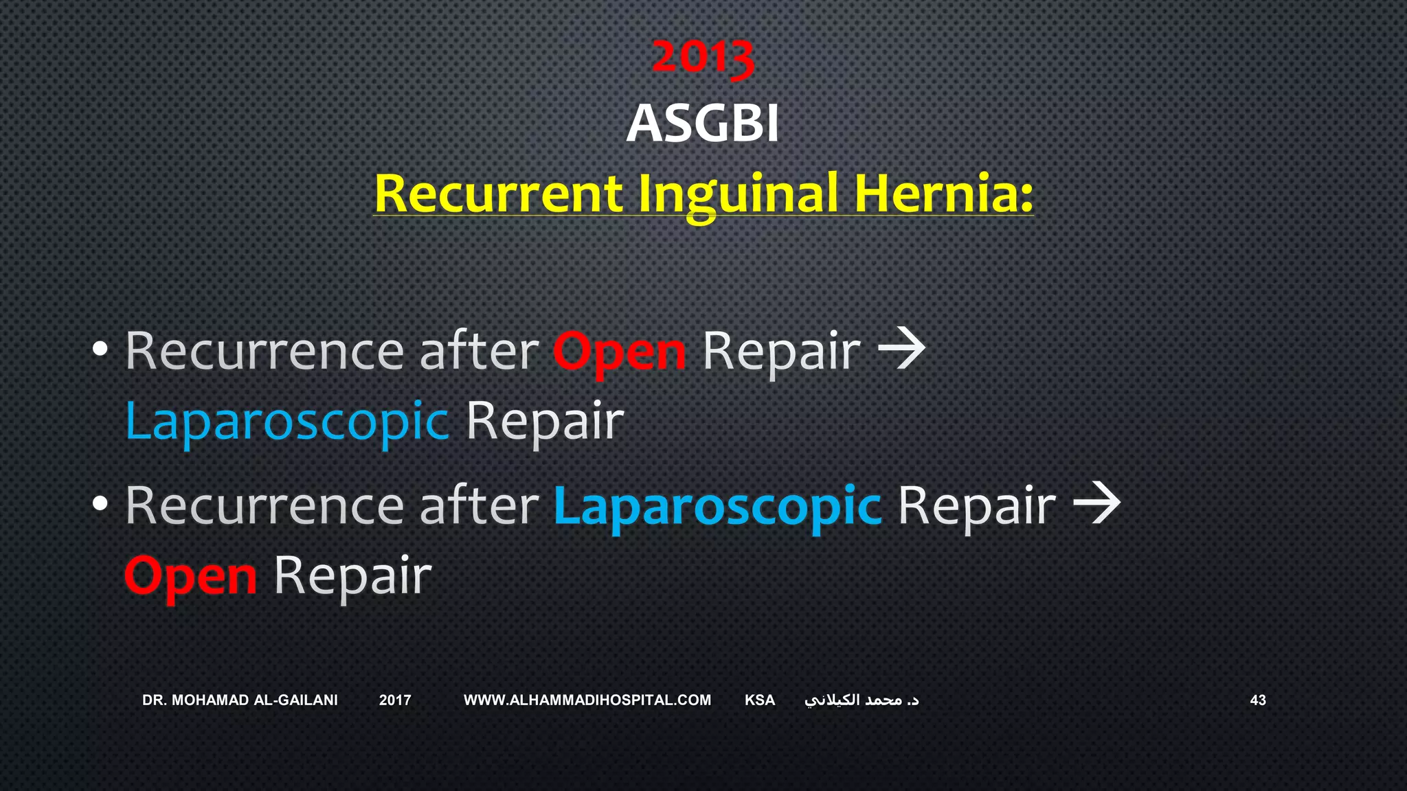Hernia Repair: Open or Laparoscopic? | PPTX