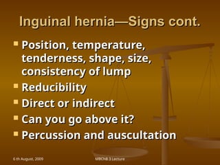 HerniasMBChB_Lecture.ppt anatomy types and | PPT