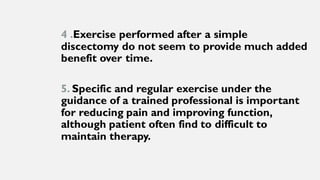 Herniated disc home exercise physiotherapy | PDF