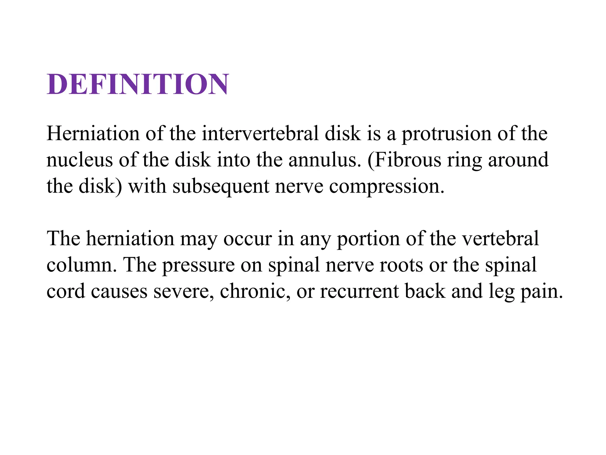 Herniation of a Intervertebral Disc, Unit-VI.pptx