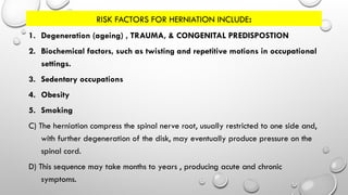 herniation of intervertbal disk Unit 6.pptx