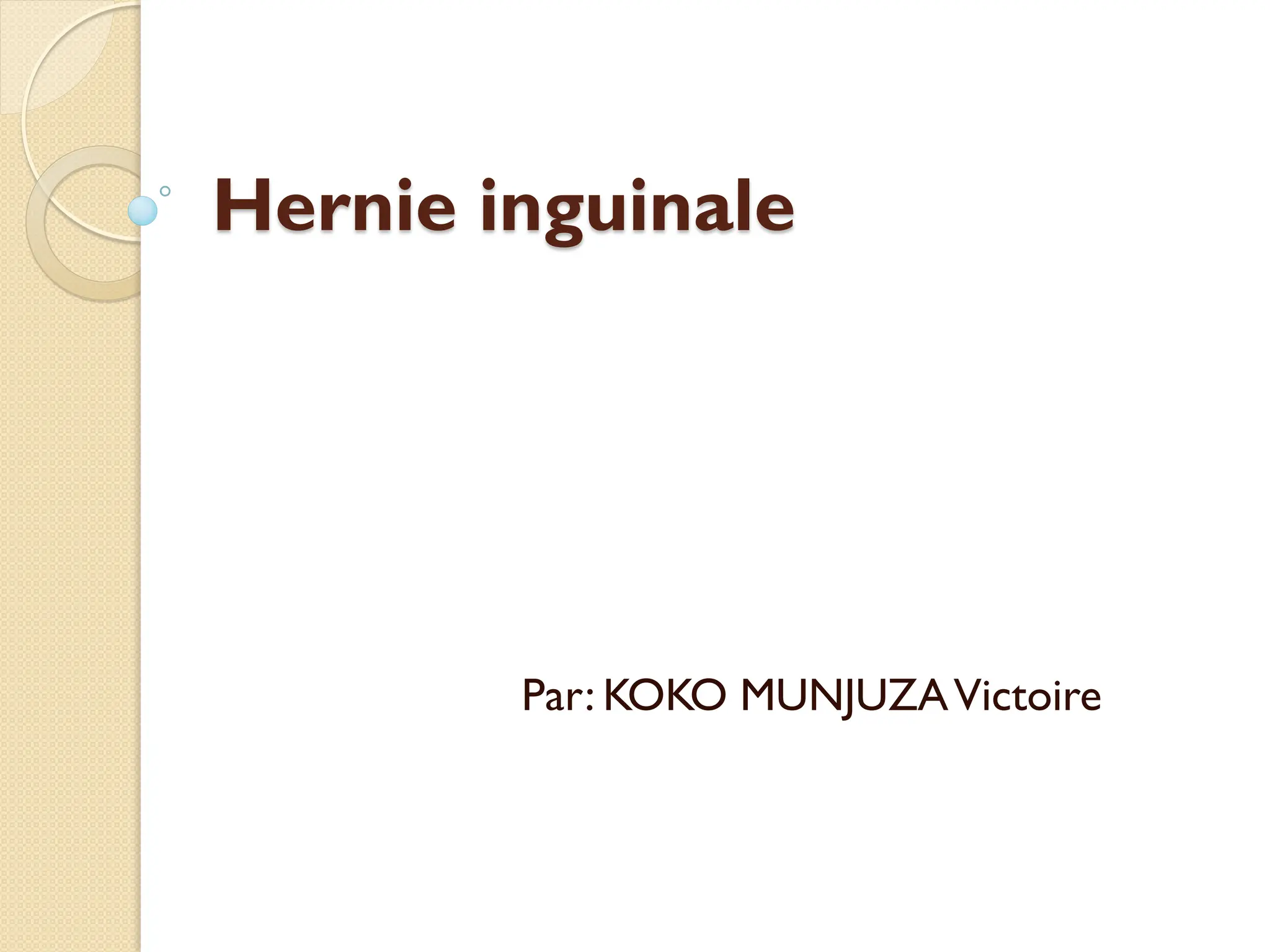 HERNIE INGUINALE _ KOKO MUNJUZA Victoire | PDF