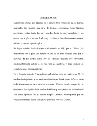 Hernioplastia inguinal con tecnica de gilbert clasica | PDF