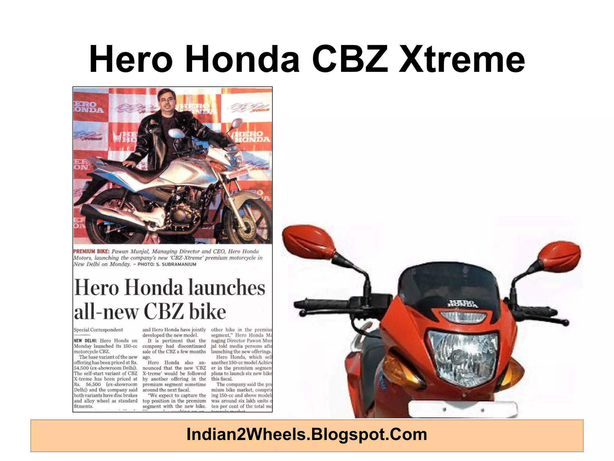 Hero Honda CBZ Xtreme Photos | PPT