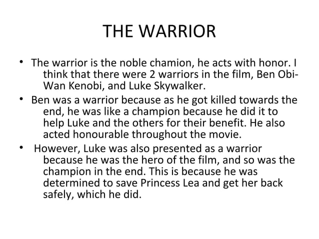 Star Wars hero archetypes | PPT