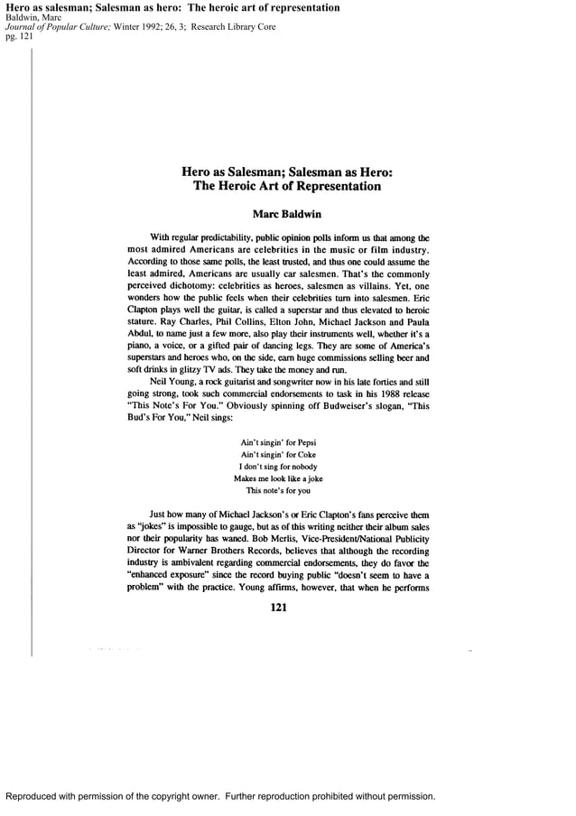 Hero As Salesman, Salesman As Hero | PDF