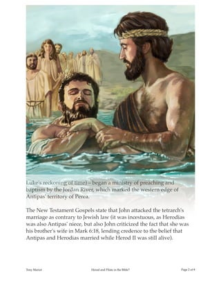 Herod and Pilate in the Bible | PDF