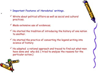 Greek Historiography. Herodotus - Father of History | PPT