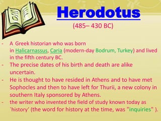 Herodotus and Thucydides | PPTX