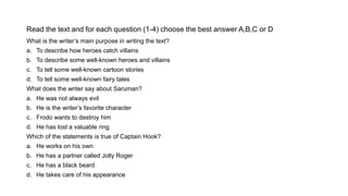 Heroes and villains | PPTX