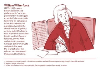 Heroes from History: William Wilberforce | PDF