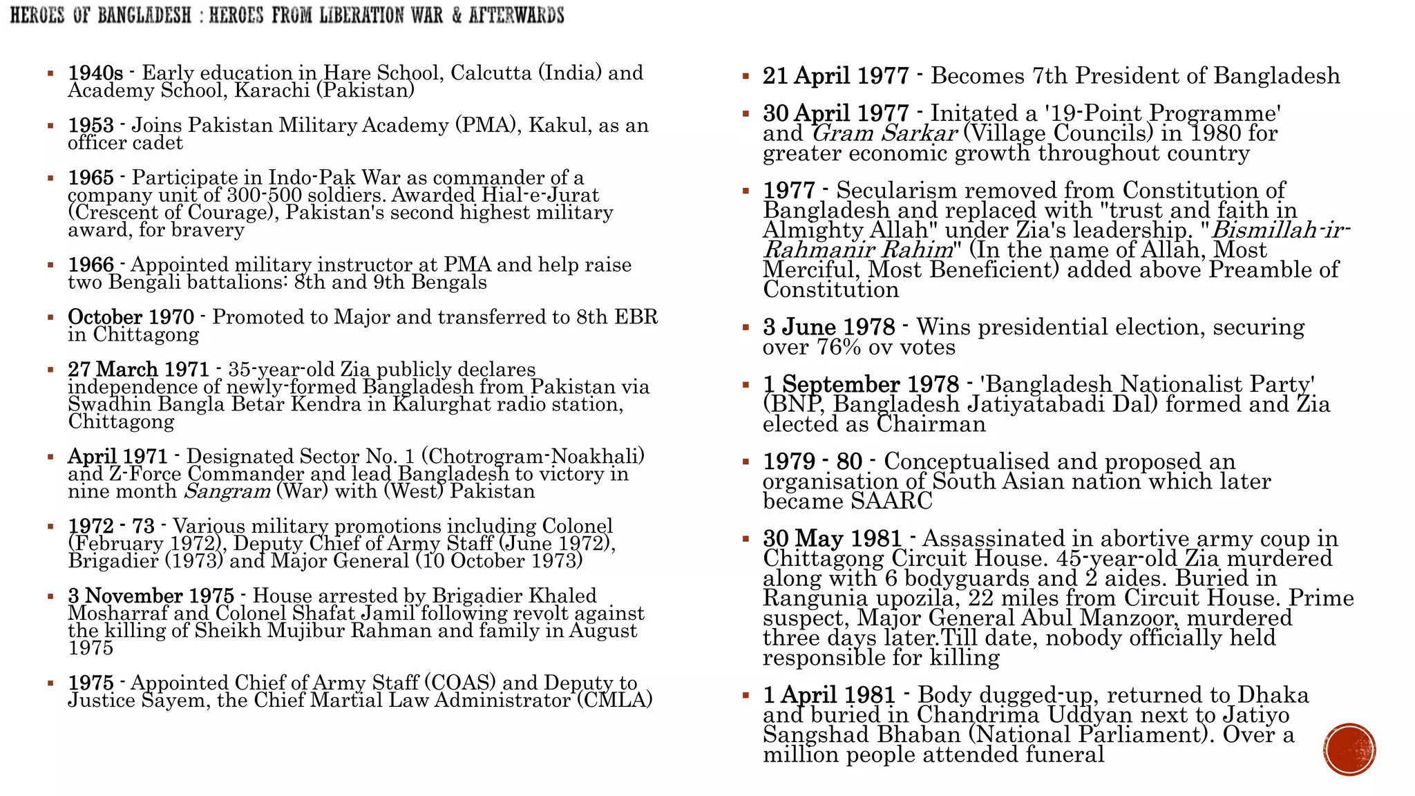 Heroes of Bangladesh | PPTX