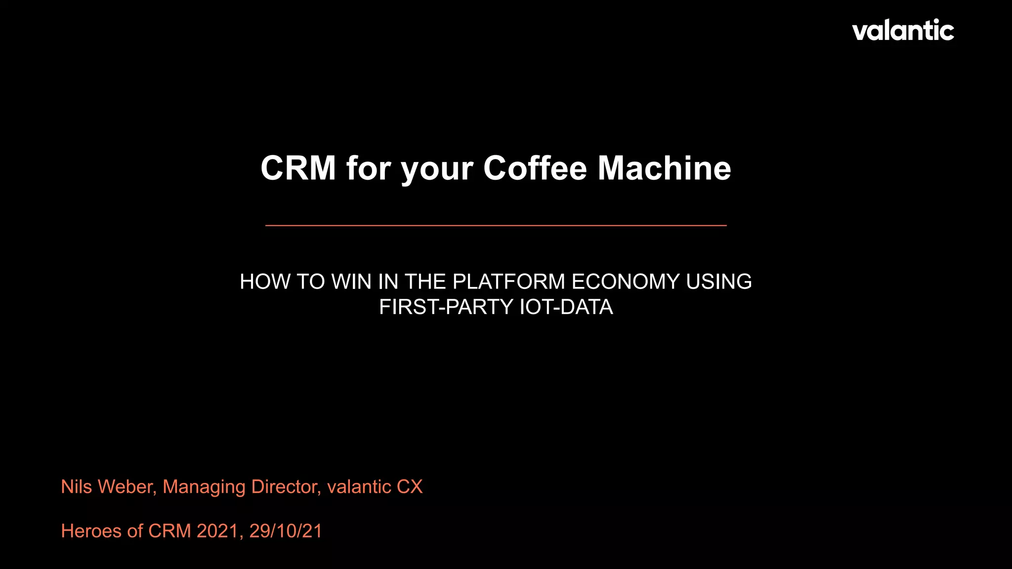 Nils Weber: CRM for Your Coffee Machine – How to Win in The Platform ...