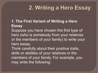 Hero essay | PPTX