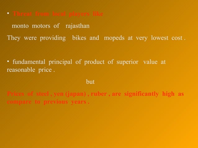 Hero honda swot analysis | PDF | Motorcycle Sports | Auto Racing