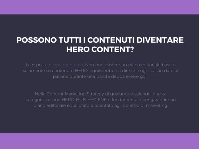 Il modello Hero-Hub-Hygiene | PPT