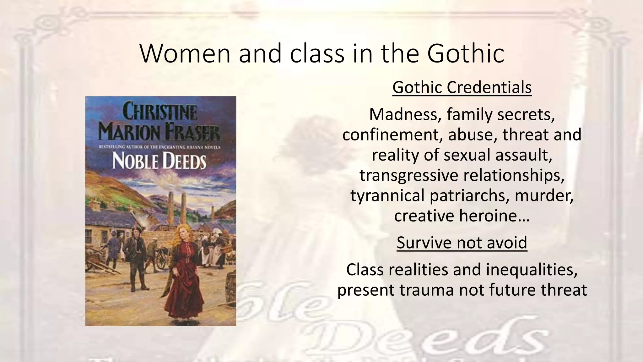 Romancing the Gothic: Woman and the Gothic | PPTX