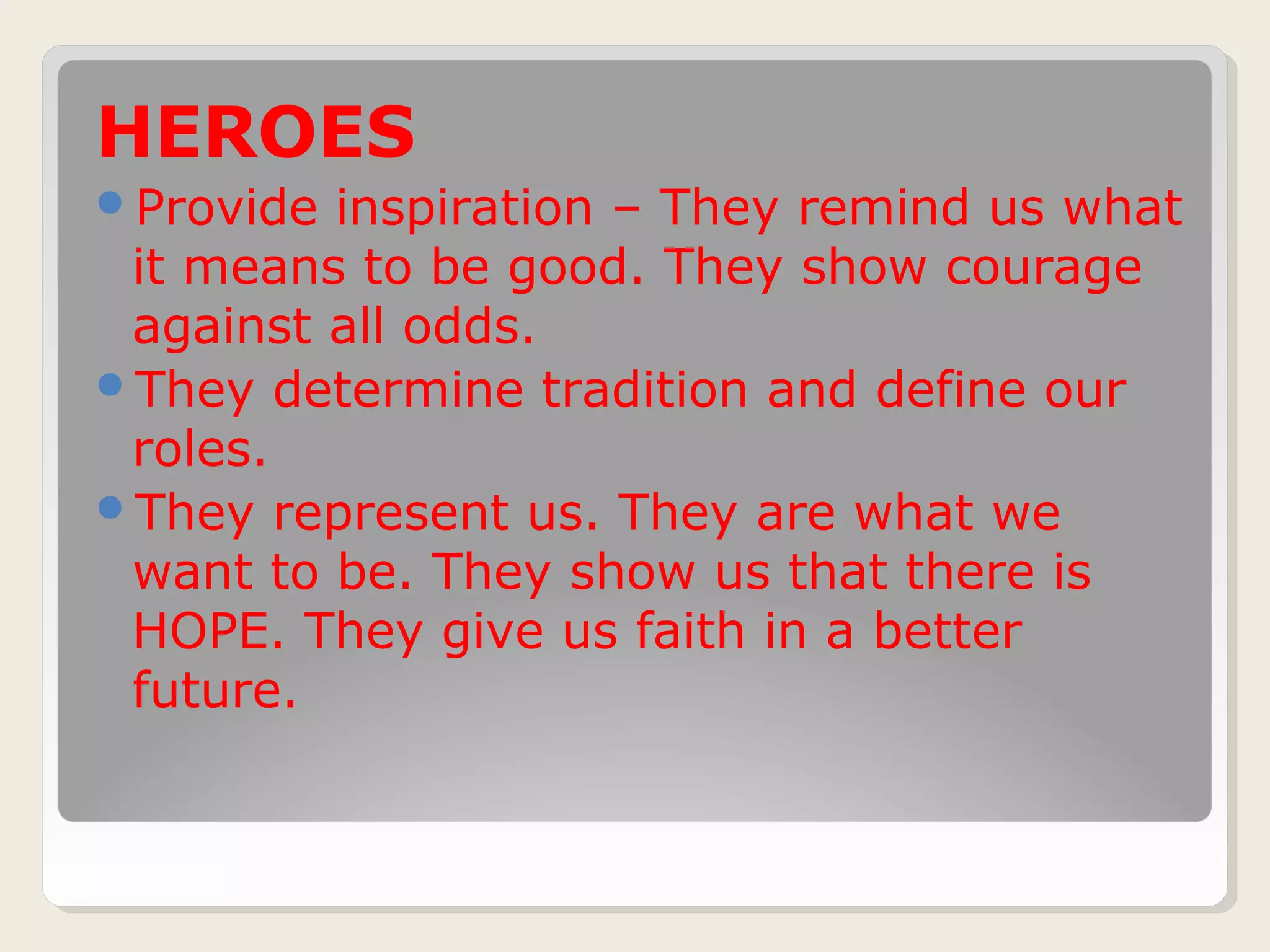 Hero introduction 2013 | PPT