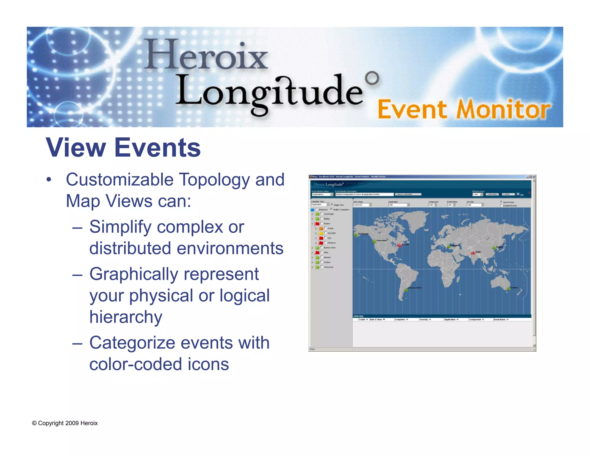 Heroix Longitude Event Monitor | PDF