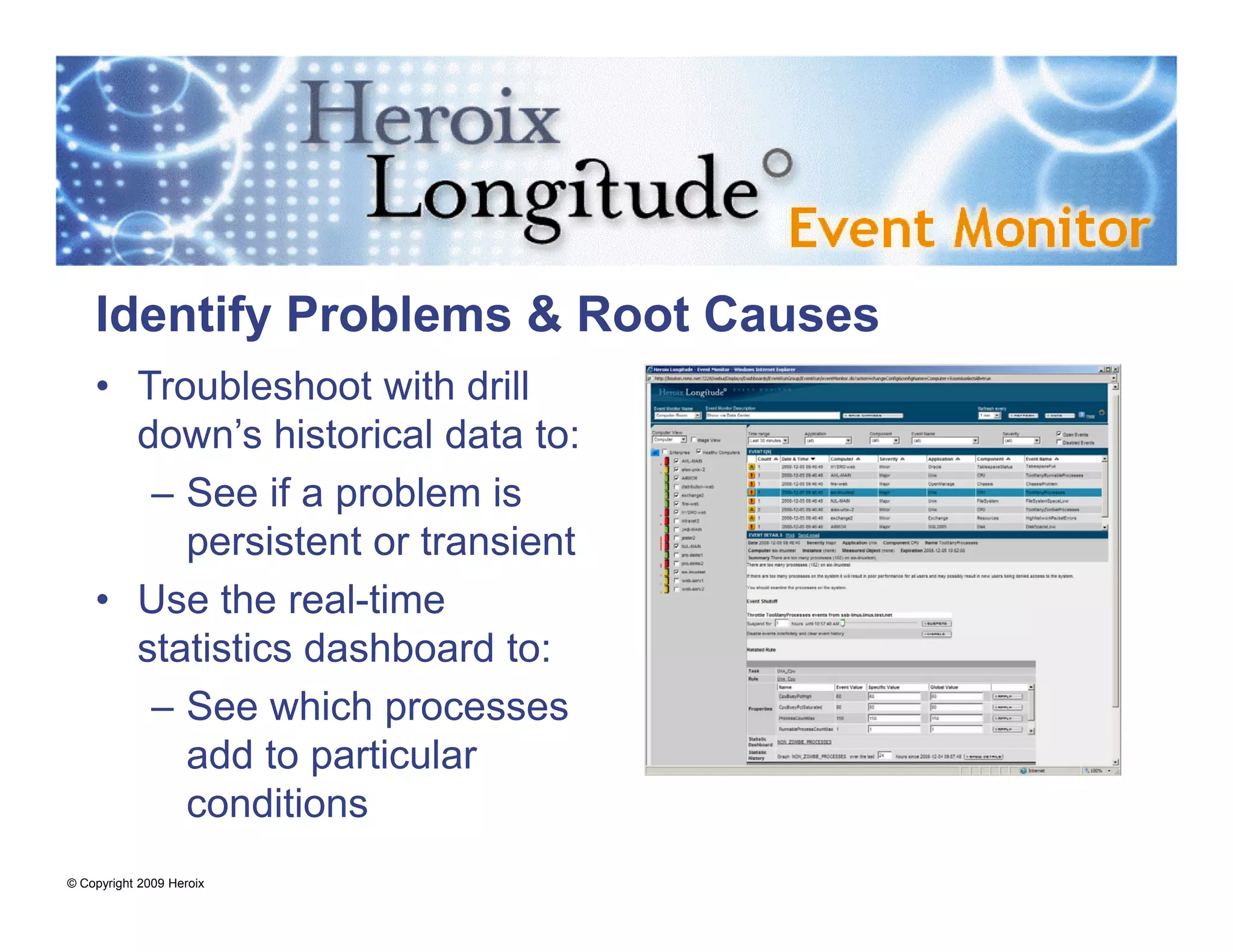 Heroix Longitude Event Monitor | PDF