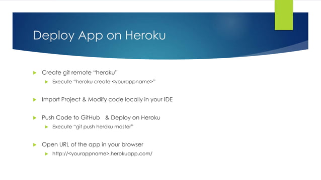 Deploying Apps Heroku | PPTX