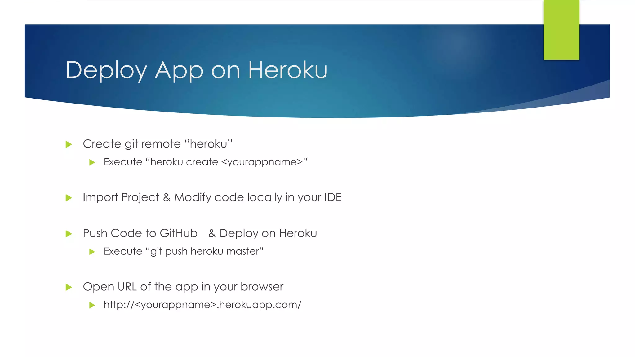 Deploying App on Heroku | PPT