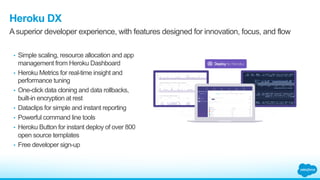 Heroku Elevator Pitch Deck/DX Quick Pitch of Heroku to a Customer | PPT