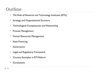 The Role of Research and Technical Institutions | PPT
