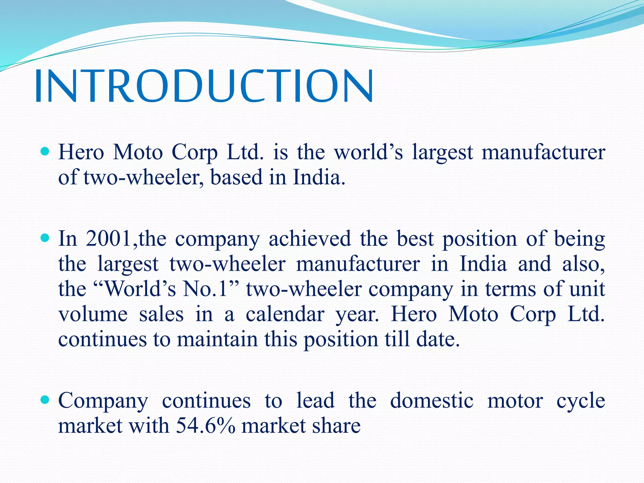Hero motocorp ltd | PPTX